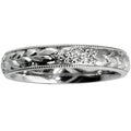 Platinum Forget-Me-Not Engraved Wedding Band | London Victorian Ring ...