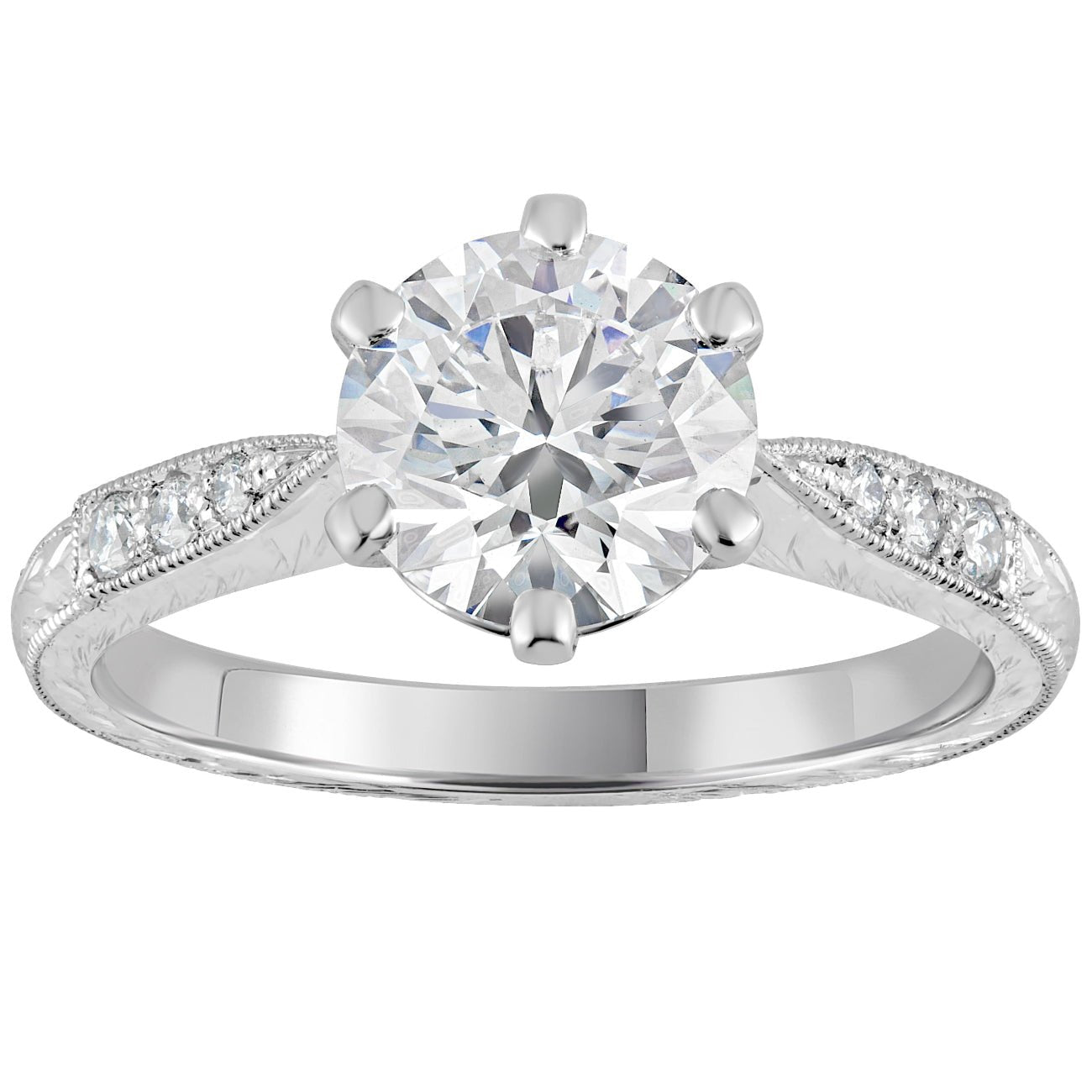 Lab Grown Diamond Ring UK with Engraving | London Victorian Ring – The ...